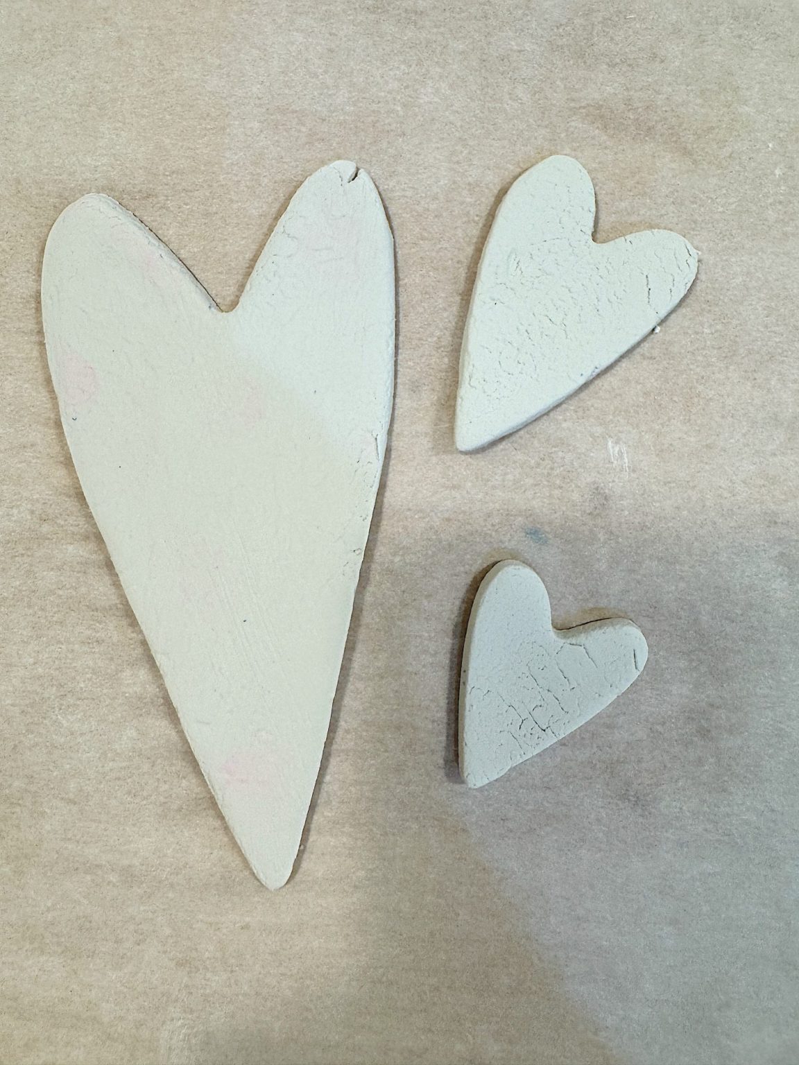 More Air Dry Clay Ideas - Textured Hearts - MY 100 YEAR OLD HOME