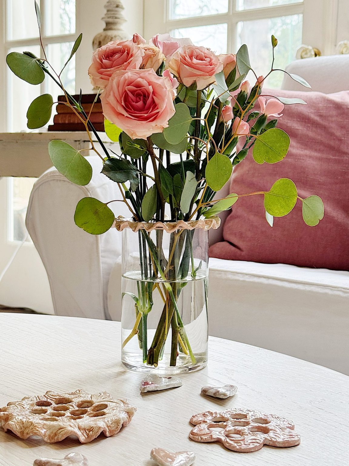 How to Make Beautiful Air Dry Clay Flower Frogs - MY 100 YEAR OLD HOME