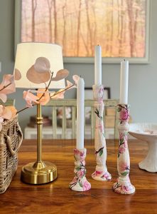 Floral Candlesticks: A Fresh Spring Decor Idea - MY 100 YEAR OLD HOME