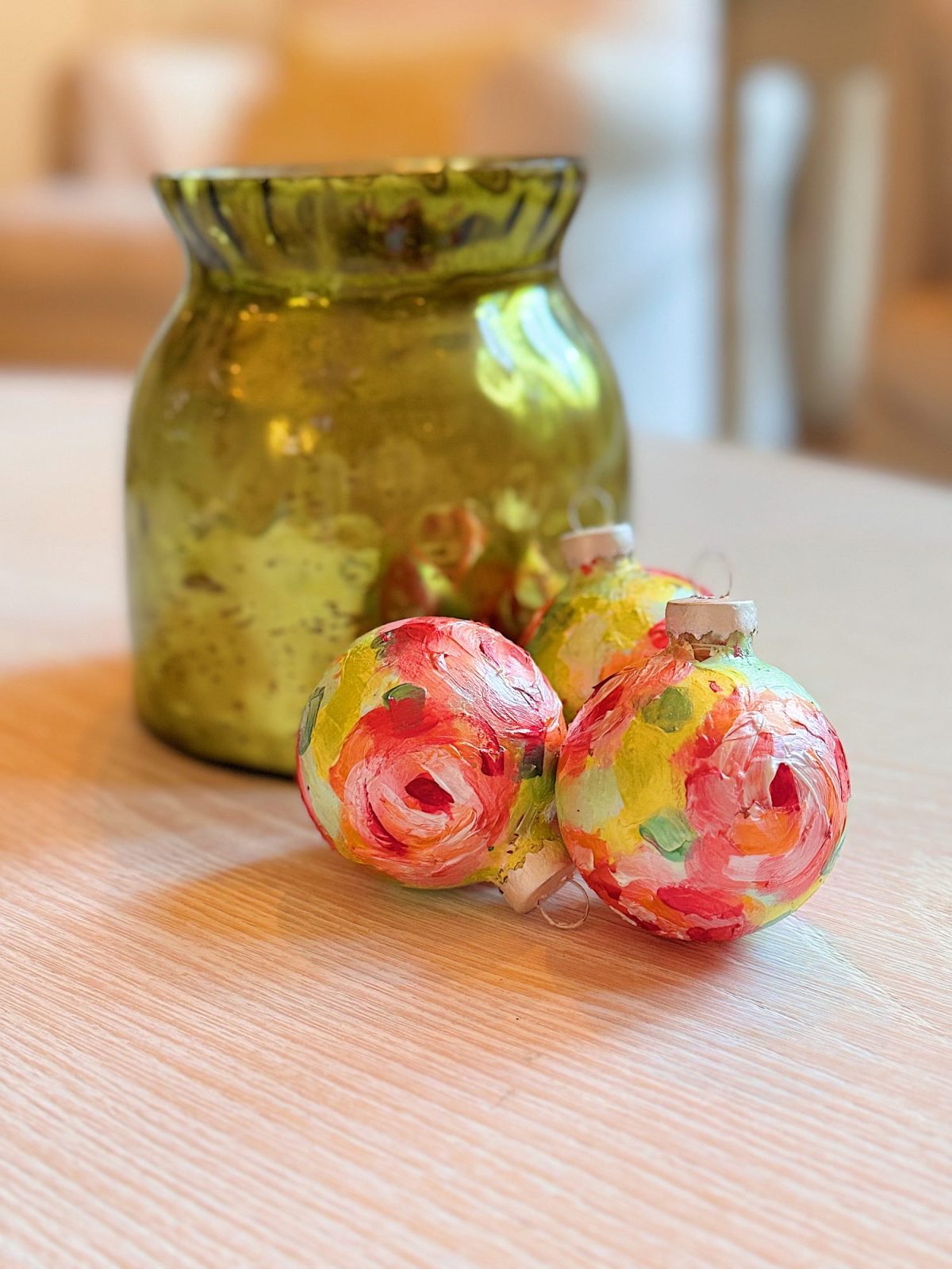 Hand Painted Flower Ornaments – A Handmade Christmas - MY 100 YEAR OLD HOME