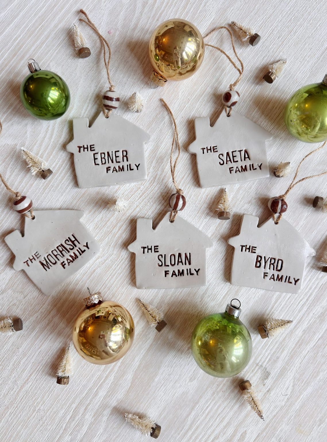 Family Christmas Ornaments - A Handmade Christmas - MY 100 YEAR OLD HOME