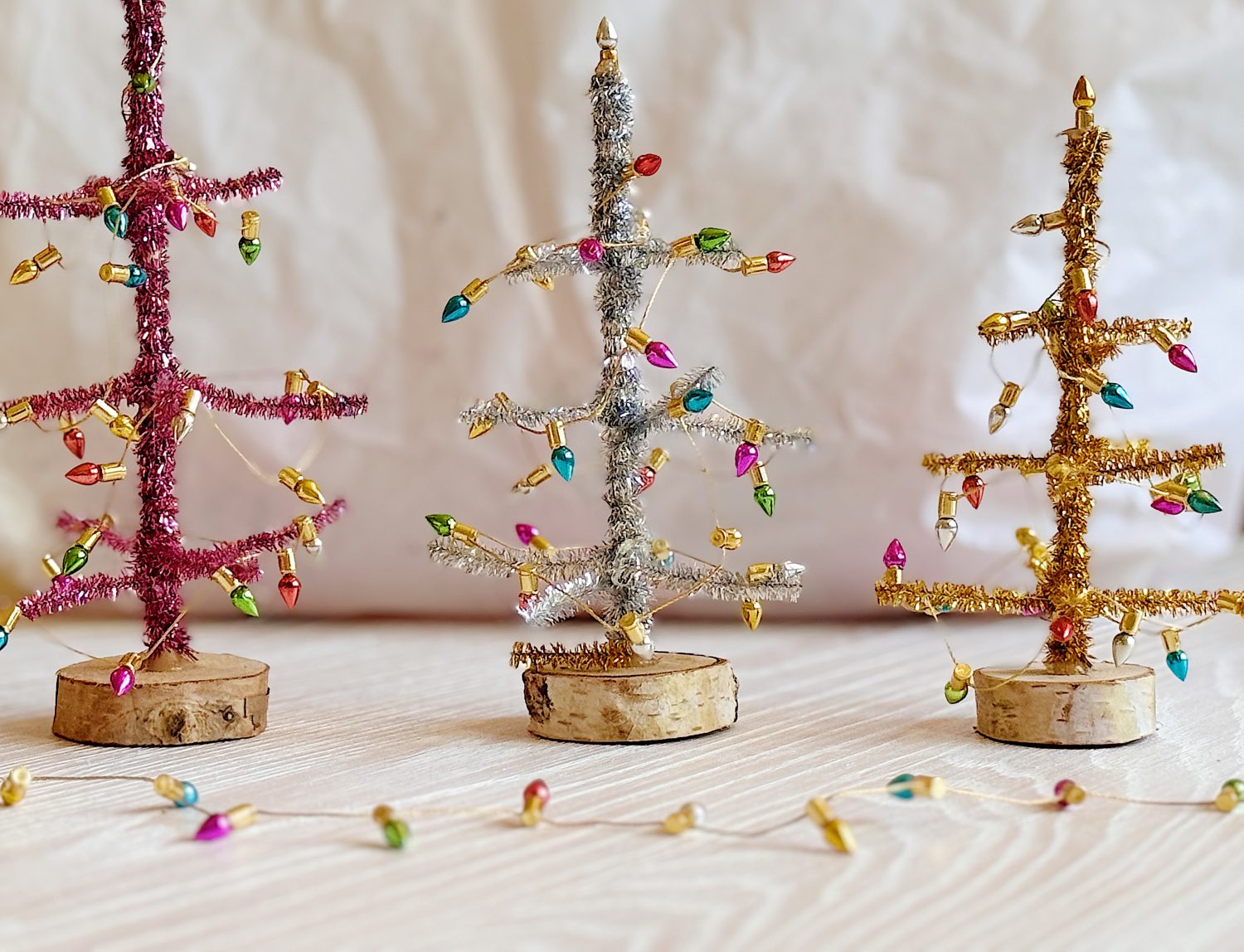 Glitter Christmas Trees - A Handmade Christmas - MY 100 YEAR OLD HOME